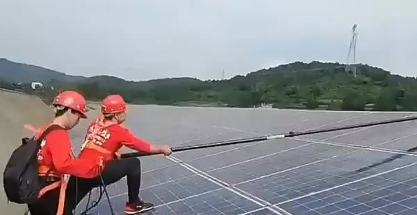 Self Cleaning Solar Panel Pv Module Brush System Photovoltaic Cleaning ...