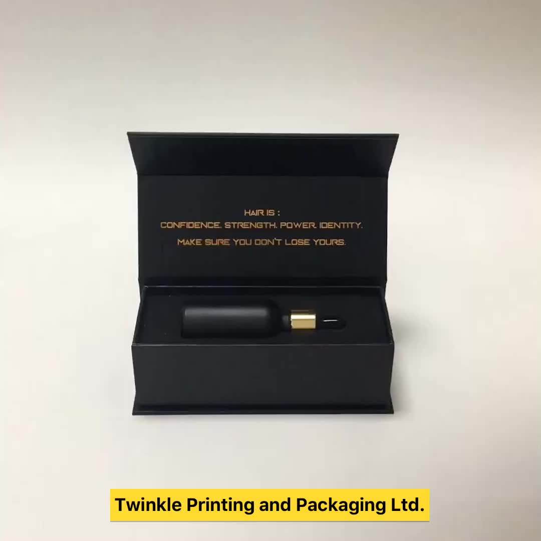 Oem Customize Hard Cardboard Matte Black Magnetic Close Book Shape ...