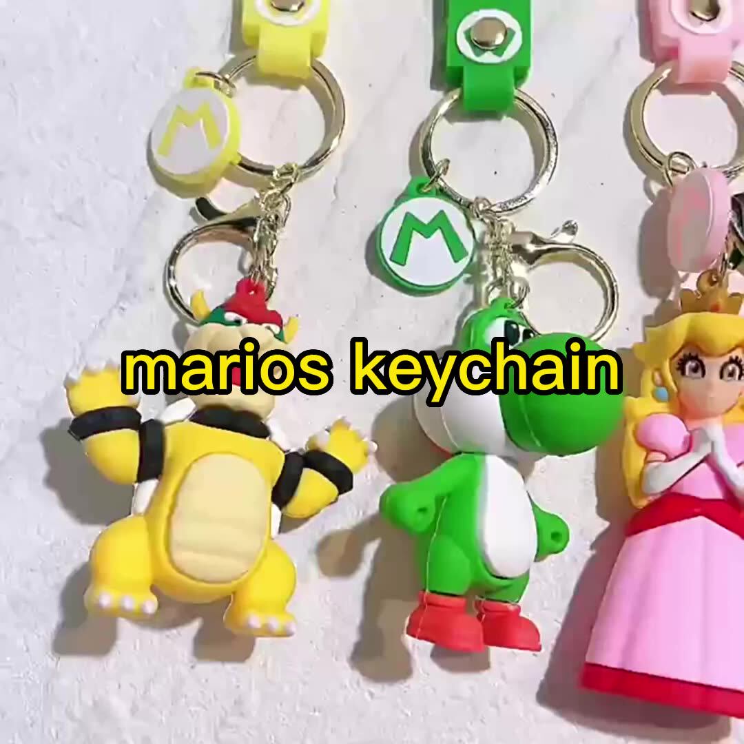 Hot 3d Super Mario Bros Anime Figur Schlüssel Bund Weichen Pvc Llave ...