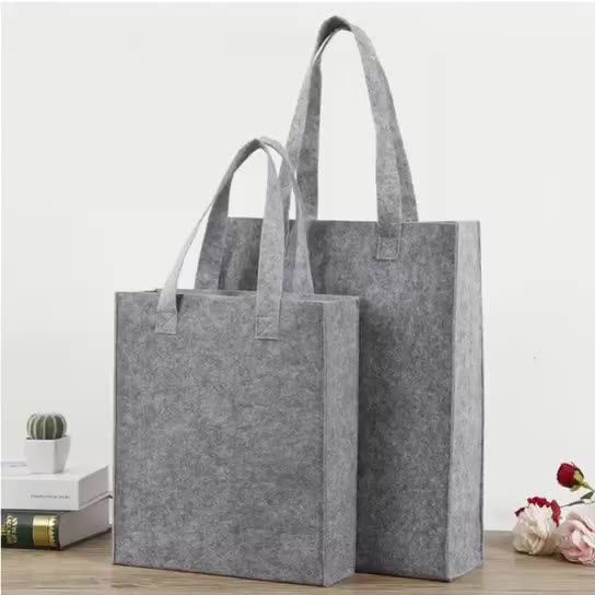 Custom Logo Hand Made Polyester Felt Carry Shopping Tote Gift Bag,Eco ...