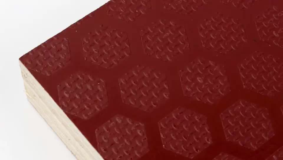 18 Mm Birch Main Material Phenolic Anti-slip Glossy Finished Brown Hexa ...