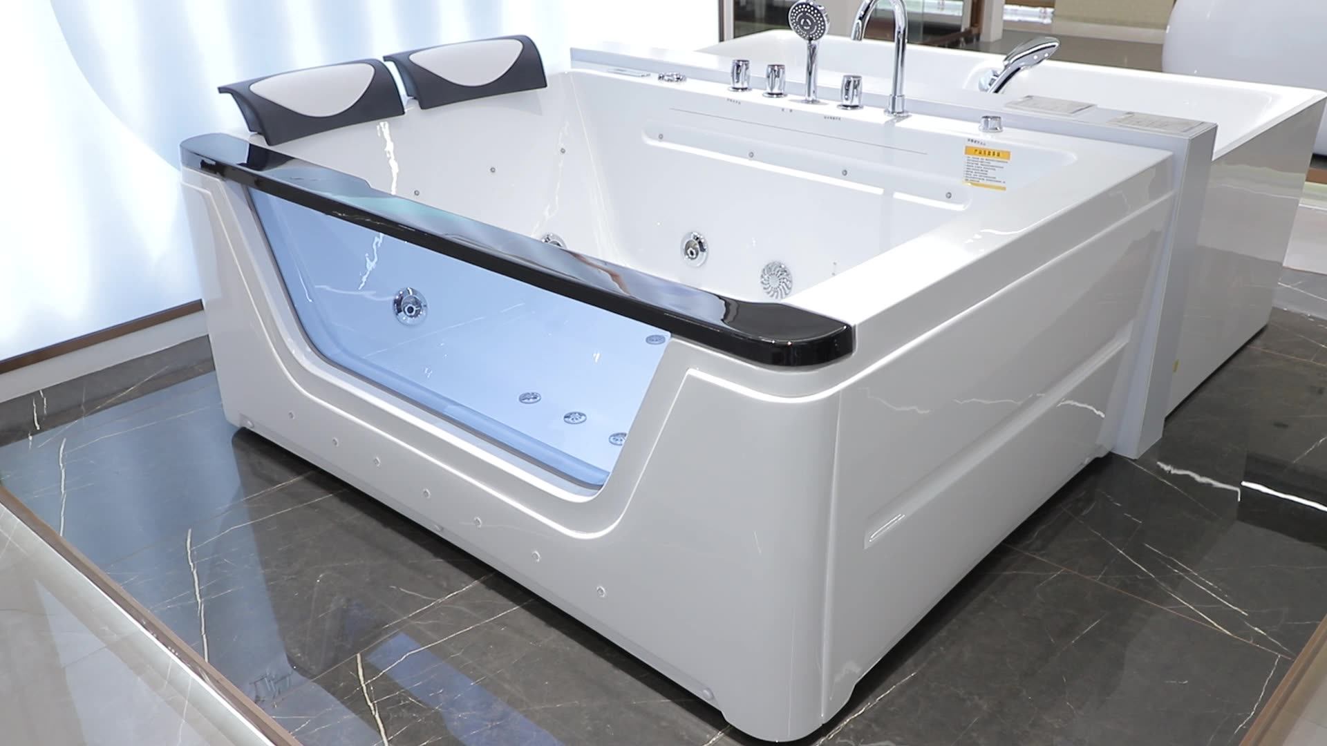 2 Person Bathtub Whirlpool Massage Bath Tub Acrylic Bathtub ...