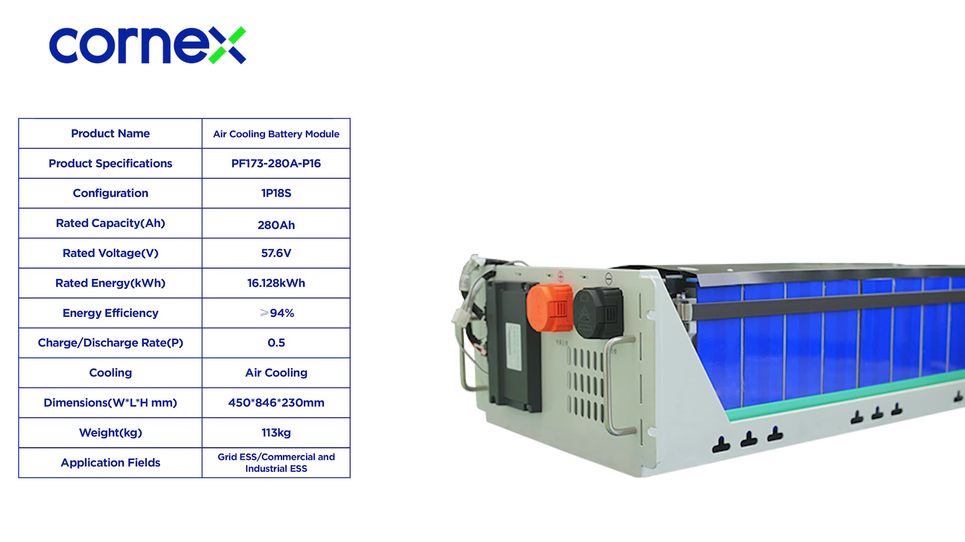 Cornex 57.6v Lithium Battery 280ah Lifepo4 Battery Pack Module 10kwh 20kwh 30kwh 60kwh For Ess ...