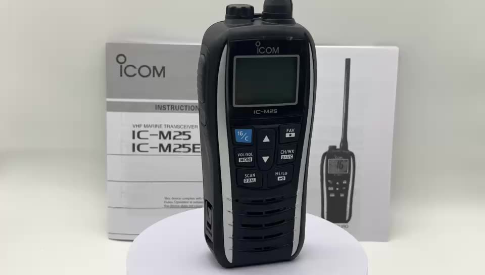 Icom M25 Two Way Radio Ic-m25 Handheld Long Range 5w 128 / 16 Channels ...