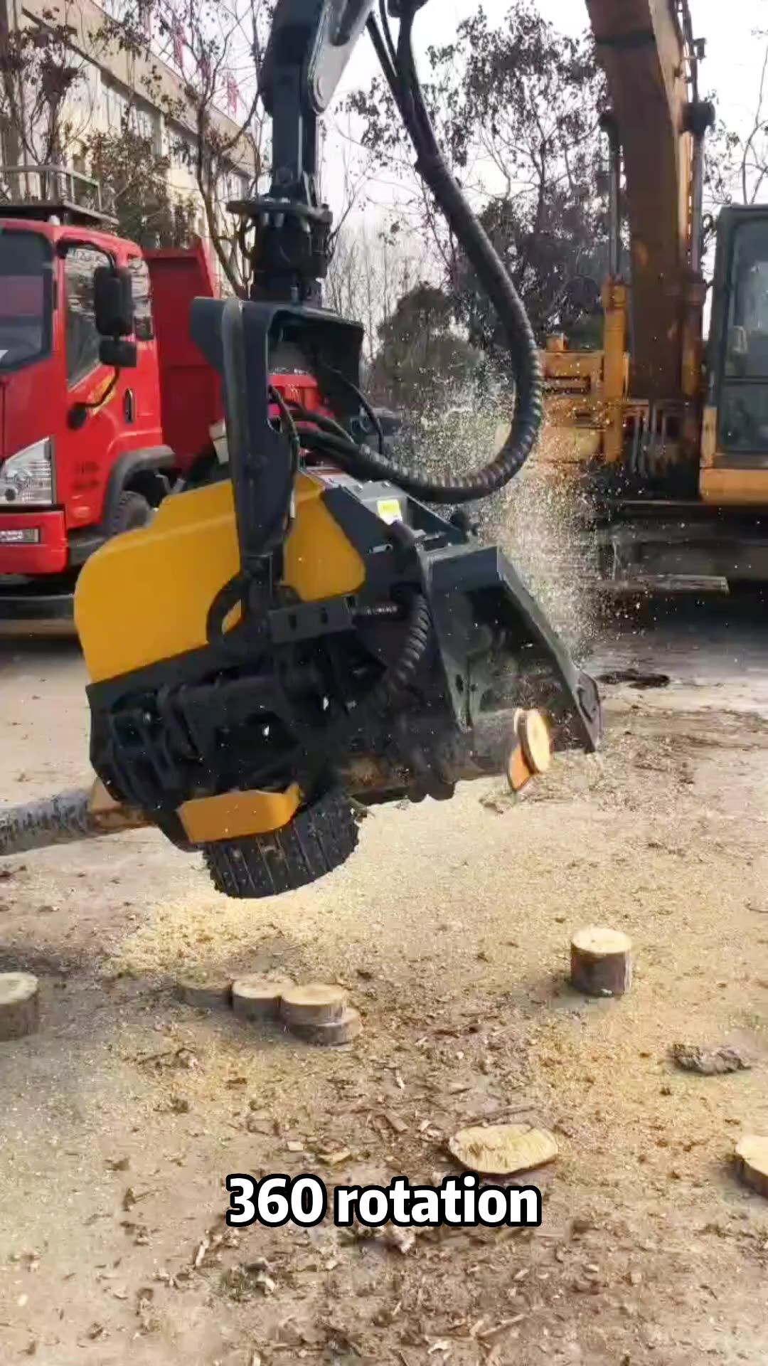 Excavator Forestry Machine Attachment Grapple Saw With Clamping ...