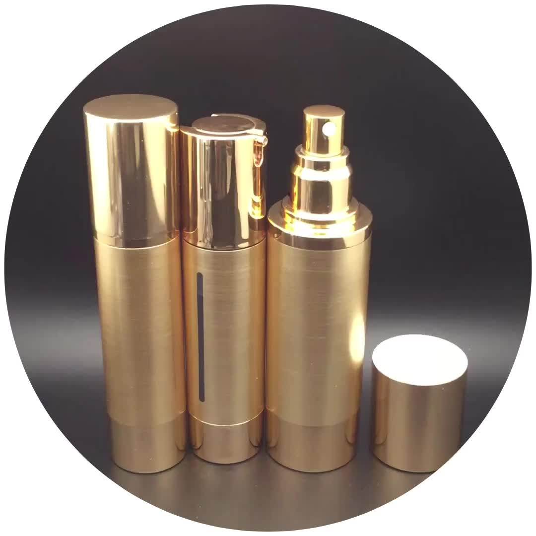 15ml 30ml 50ml Sample Free Gold Luxury Aluminum Cap Plastic Spray ...