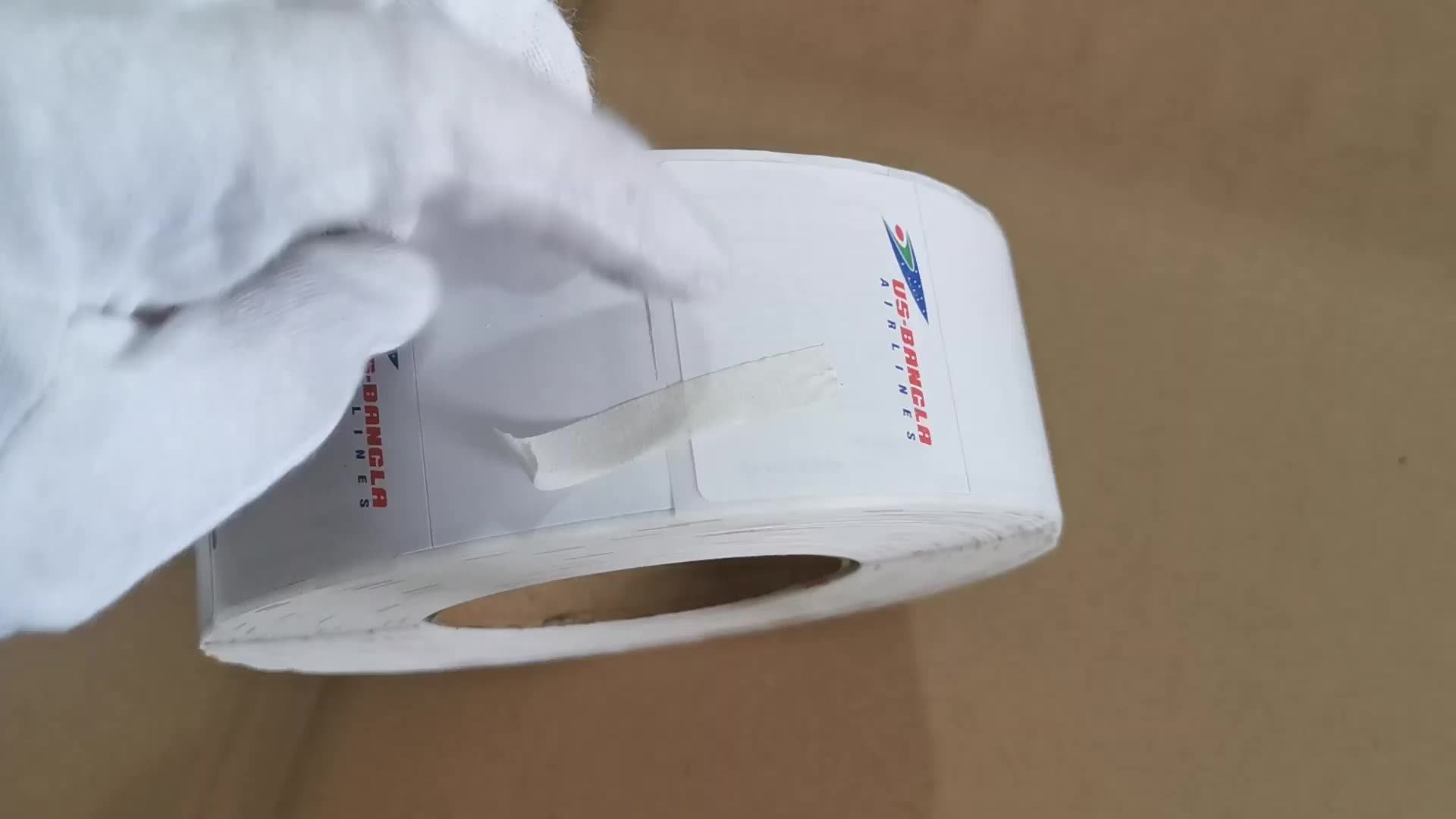 Airline Adhesive Custom Printed Luggage Baggage Tag Made By Thermal ...