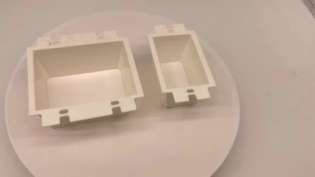 Single 1 Gang Rectangular Wall Box Extender White Extension Ring ...