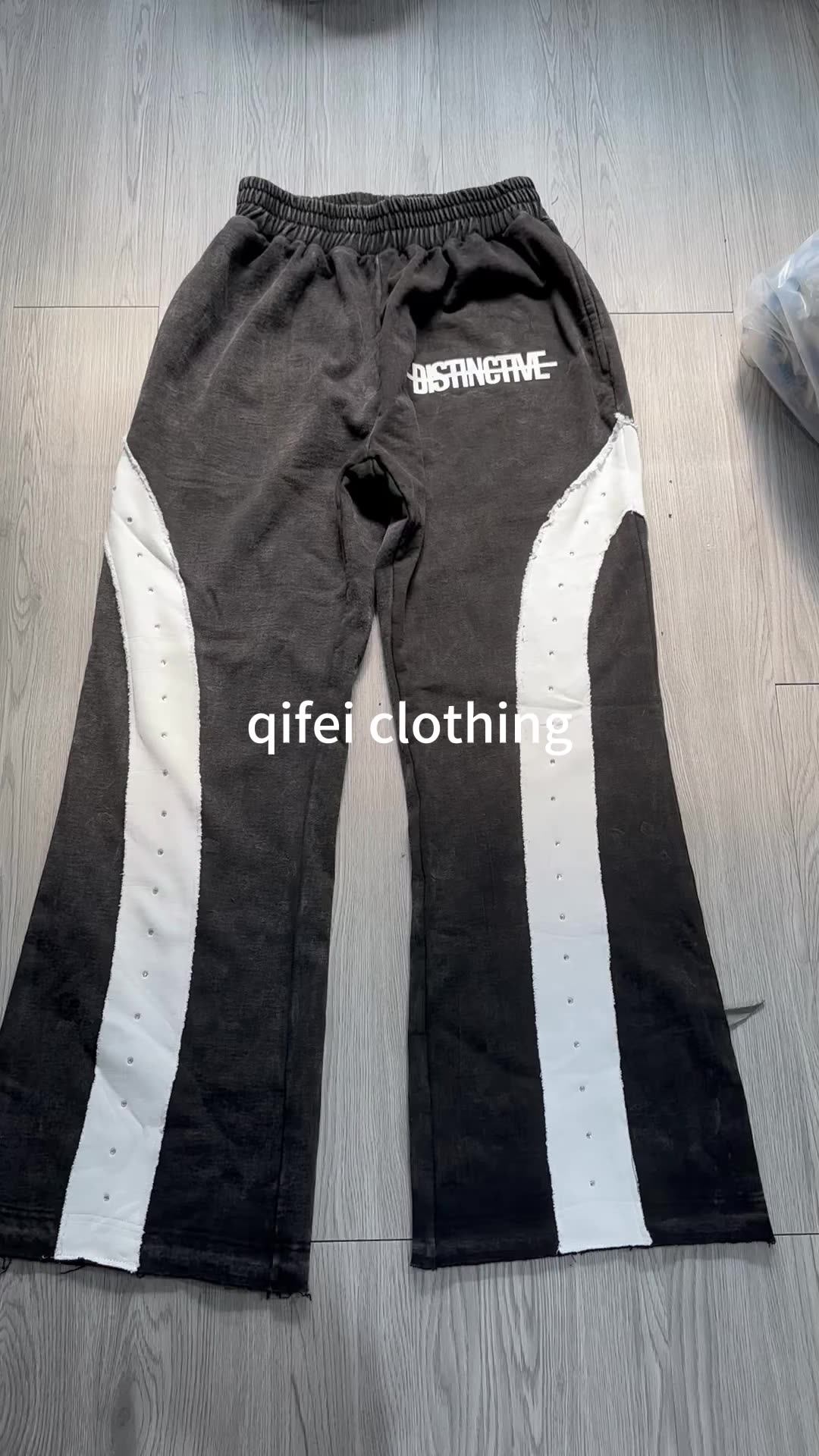 Custom Mens Vintage Sweatpants Distressed Embroidery Applique Patch ...