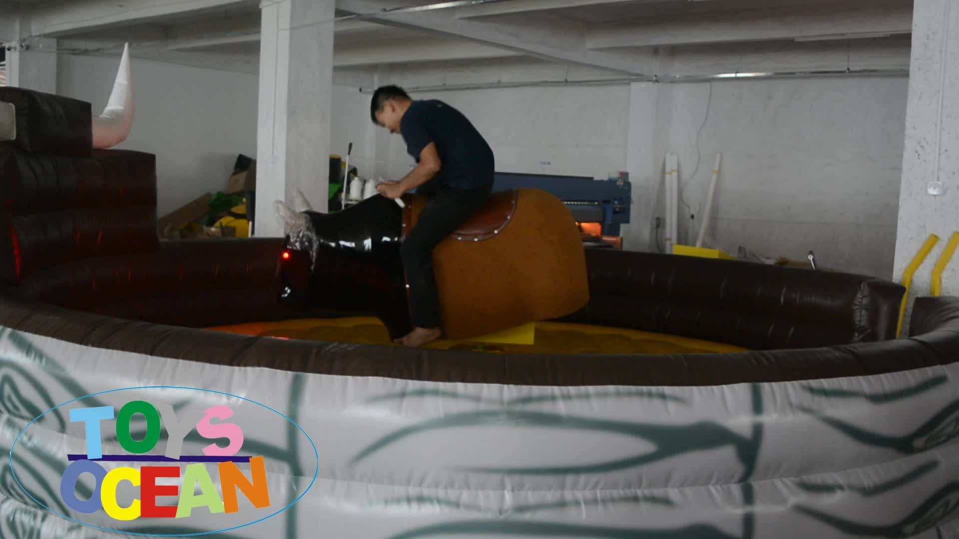 Mechanical Inflatable Rodeo Bull Ride Game Inflatable Bull Riding ...