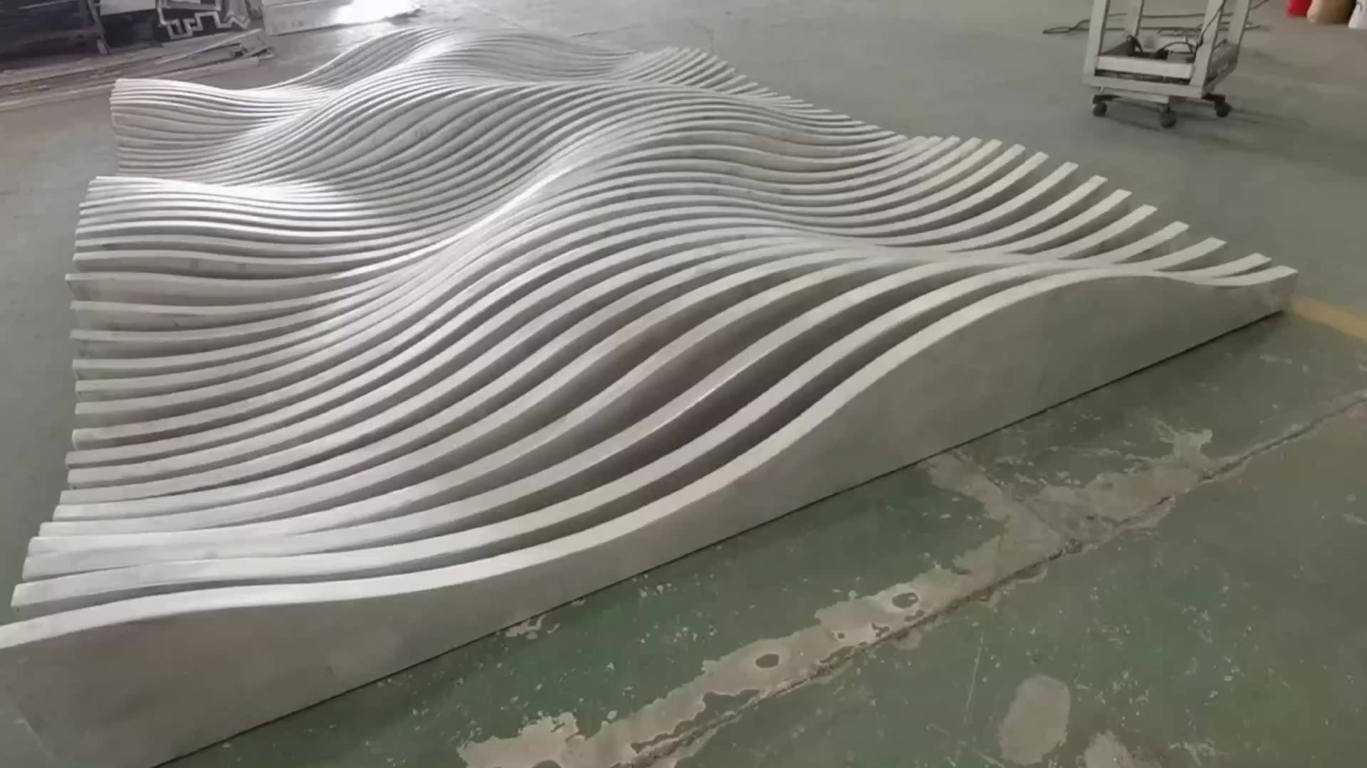 Modern Decorative Curtain Wall 3d Wave Aluminum Sound Proof Wall Panel ...