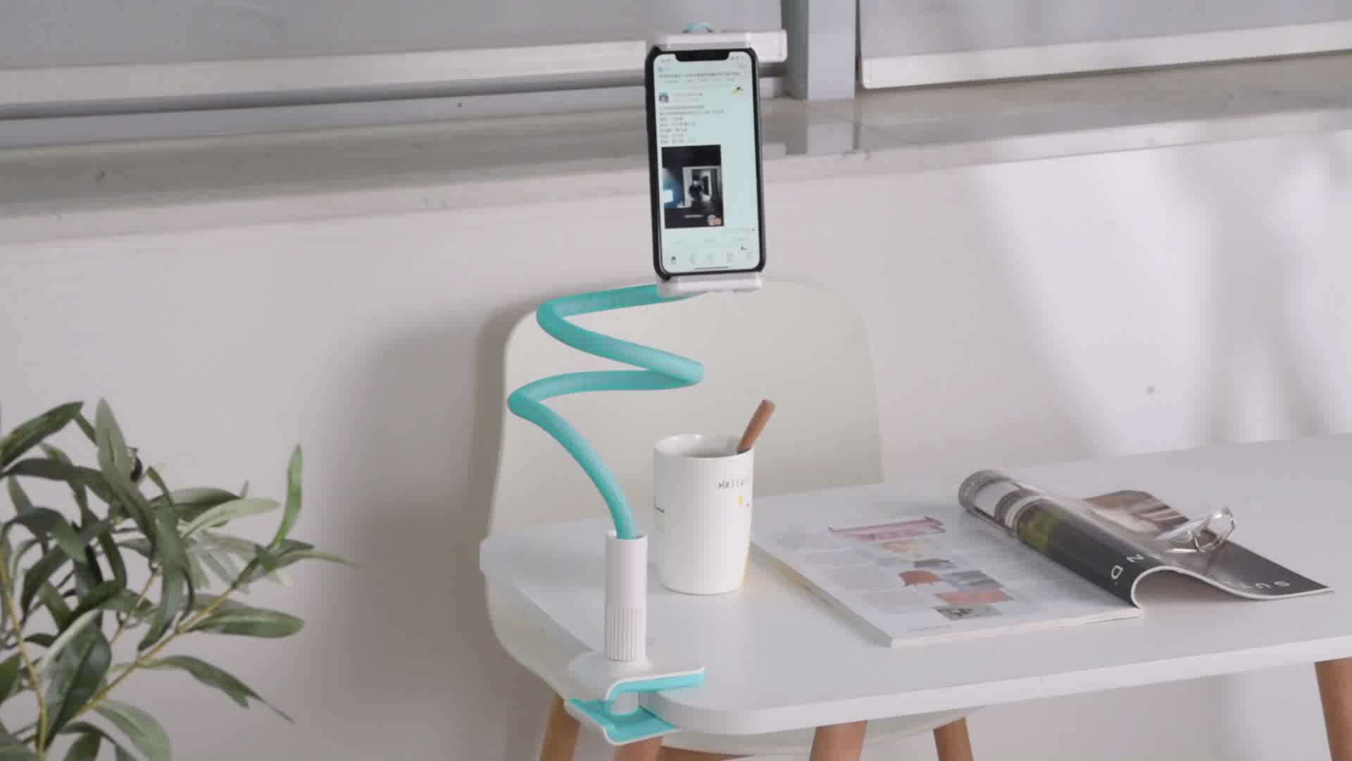 Universal Gooseneck Tablet Flexible Arm Stand 360 Phone Holder For Bed ...