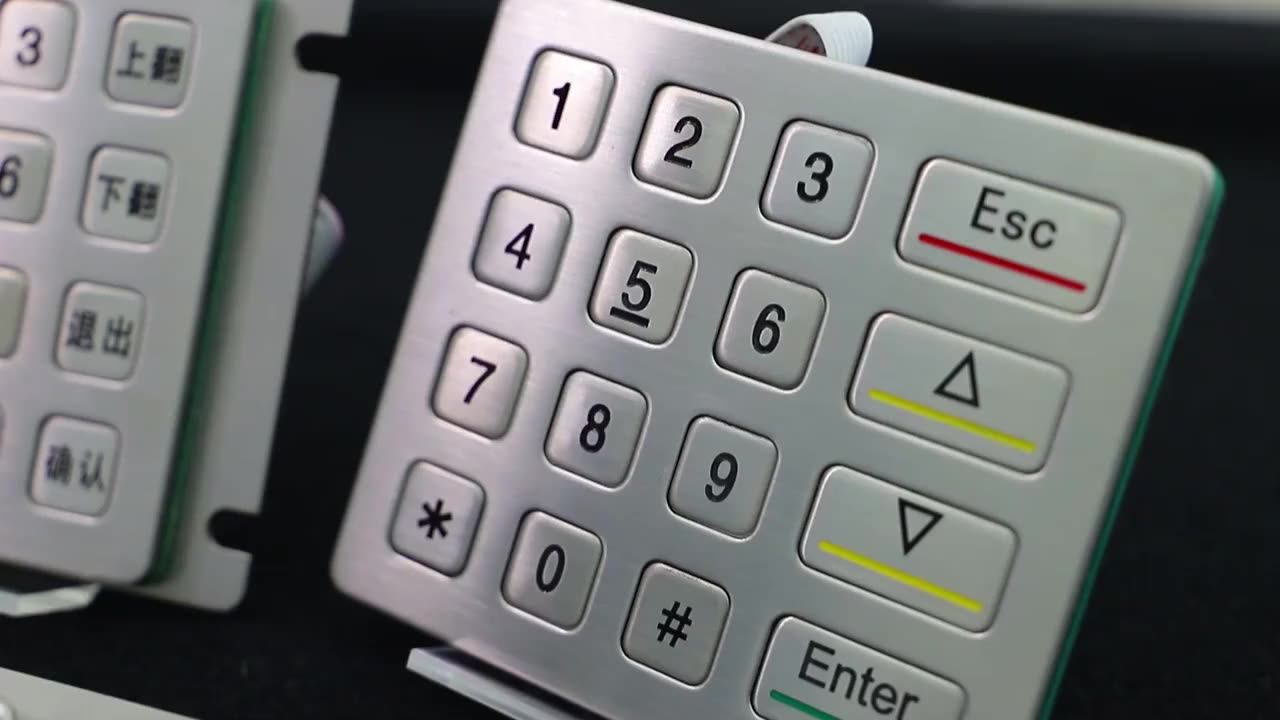 16 Keys Wireless Keypad Alarm System/industrial Kiosk Phone Keypad ...