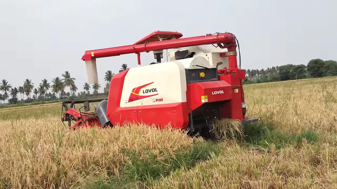 Full Feeding Grain Rice Combine Harvester Rice Harvester Lovol Rg 108 ...