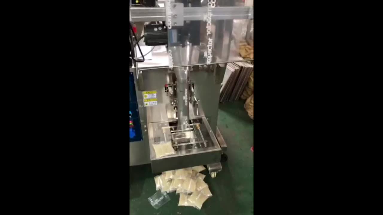 Small Granule Beans 4 Head Linear Weigher Packing Machine With Foot ...