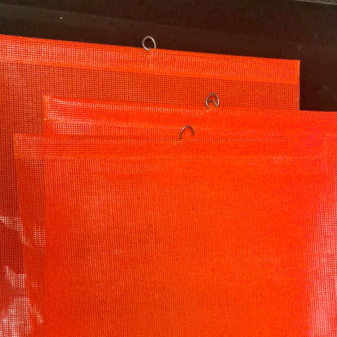 Custom Printed 0.36mm Thickness Wooden Pole Orange Pvc Mesh Load Safety ...