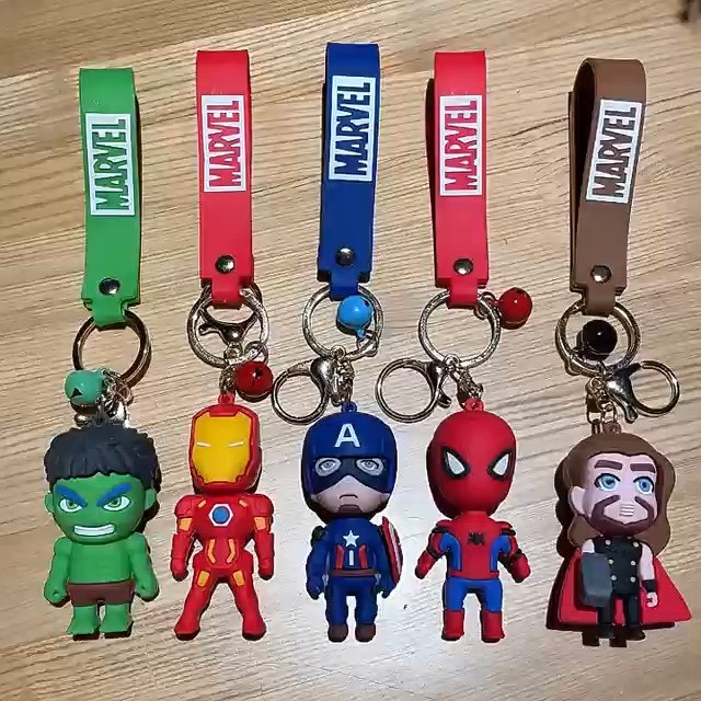 Marvel Avengers Shield Captain Alliance Cartoon Iron Man Keychain ...