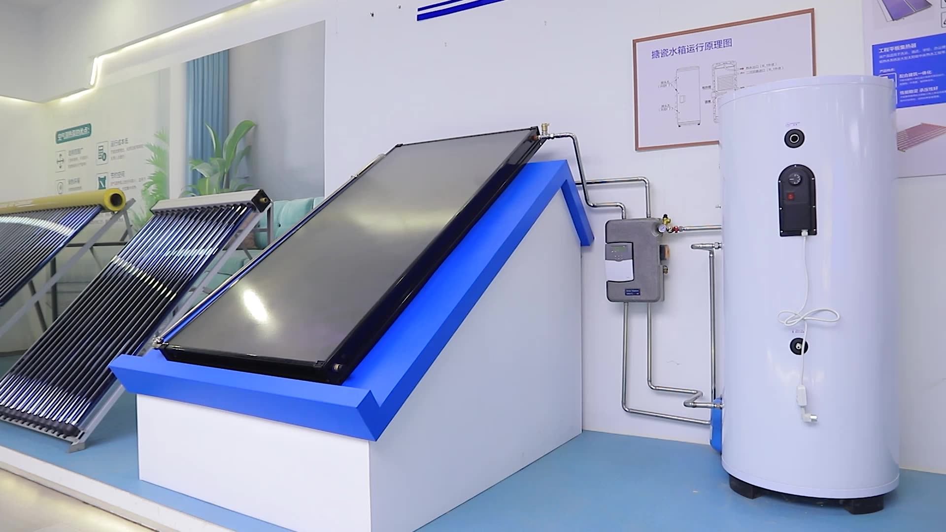 300l Solar Flat Panel Collector Split Solar Water Heater For Big Family ...