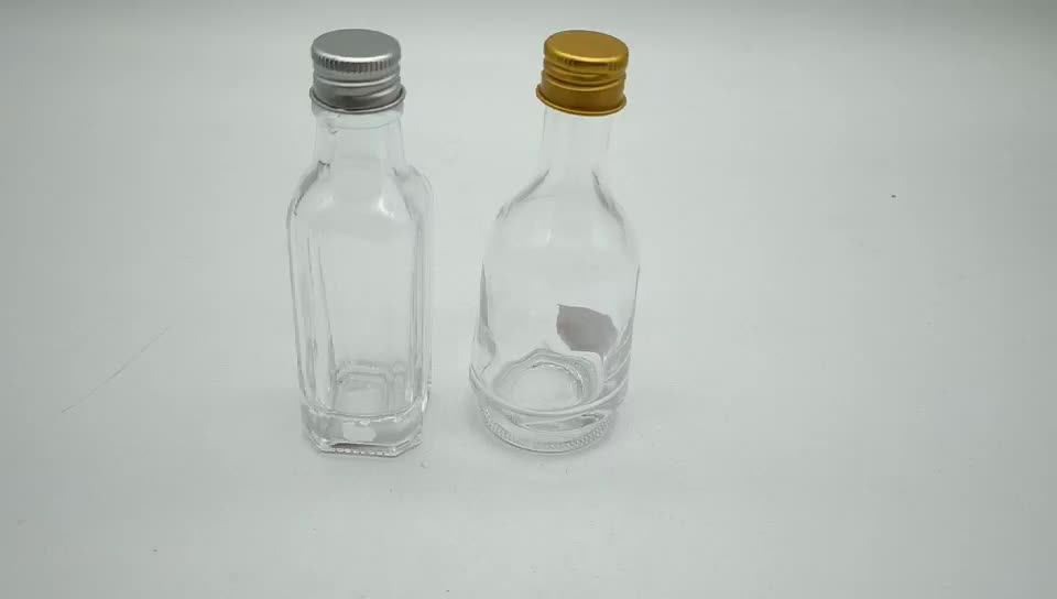 50ml Miniature Glass Spirit Bottle With Aluminium Metal Screw Top - Buy ...