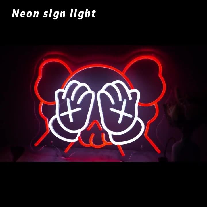 Neon Sign Cartoon Anime Uv Print Personalized Kaws Neon Sign No Moq ...