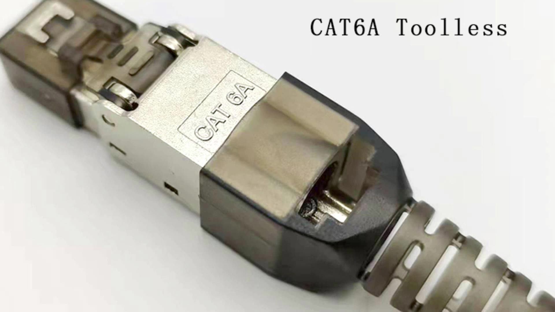 Cat6a Tool-free Shielded Rj45 Termination Plug Connector Zinc Alloy ...