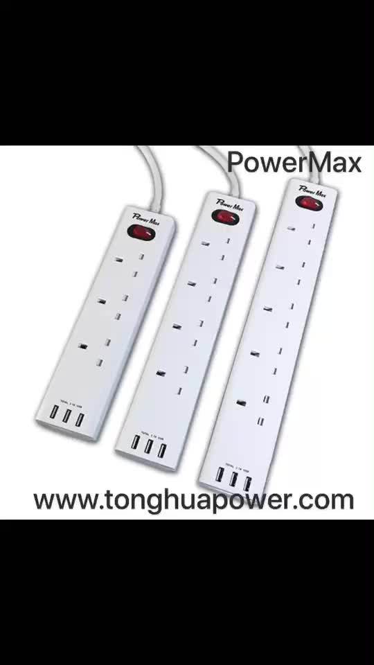 6 Way Power Outlet,Power Bar,British Uk Standard Extension Lead 6 Gang ...