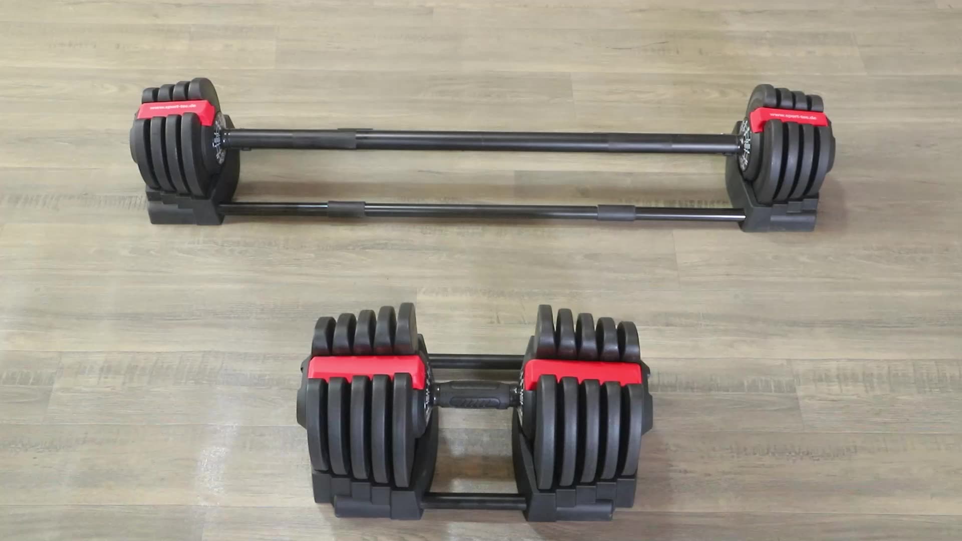 In Stock 18kg 24kg 40kg Free Weights Fitness Dumbells Pair Adjustable Dumbbell Training ...