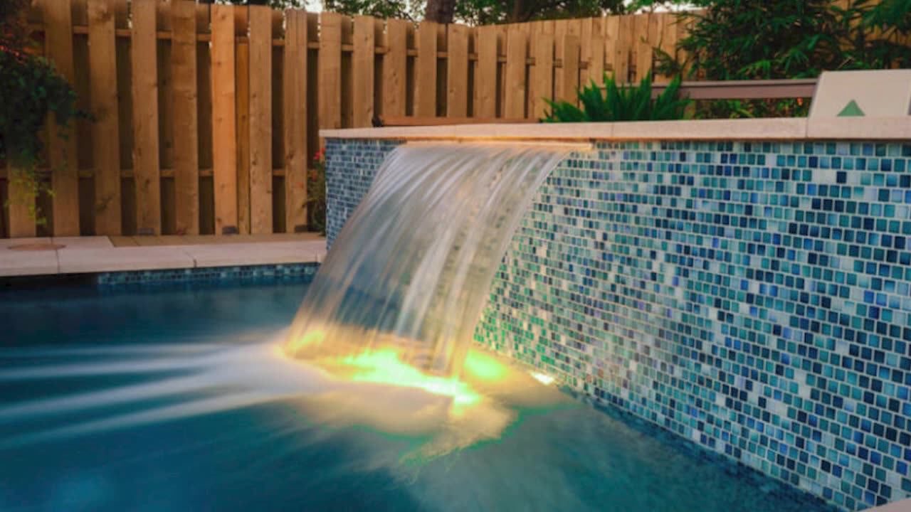 Outdoor Waterfall Wall Water Fountain Decoration Sheer Acrylic Water ...