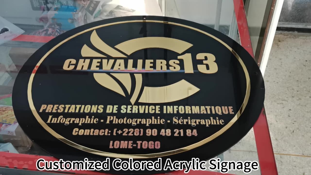 Custom Round Acrylic Business Hours Signage Directory Signage Acrylic ...