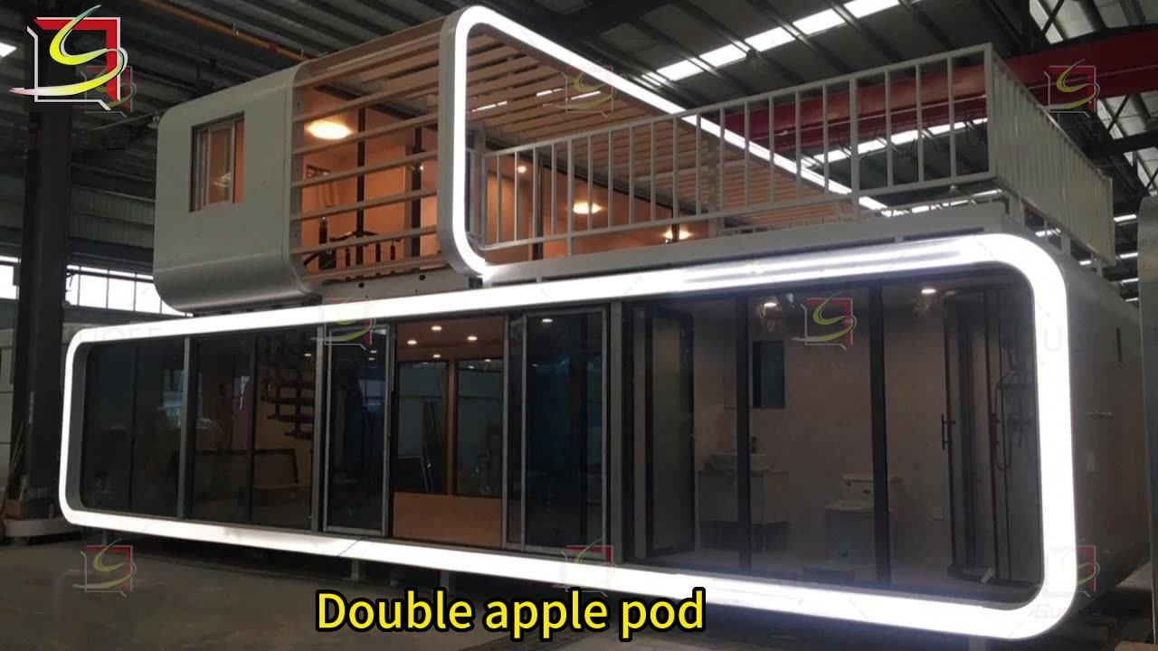 High Quality 20ft 40ft Prefab Pod Full Furnished Villa For Living Apple ...