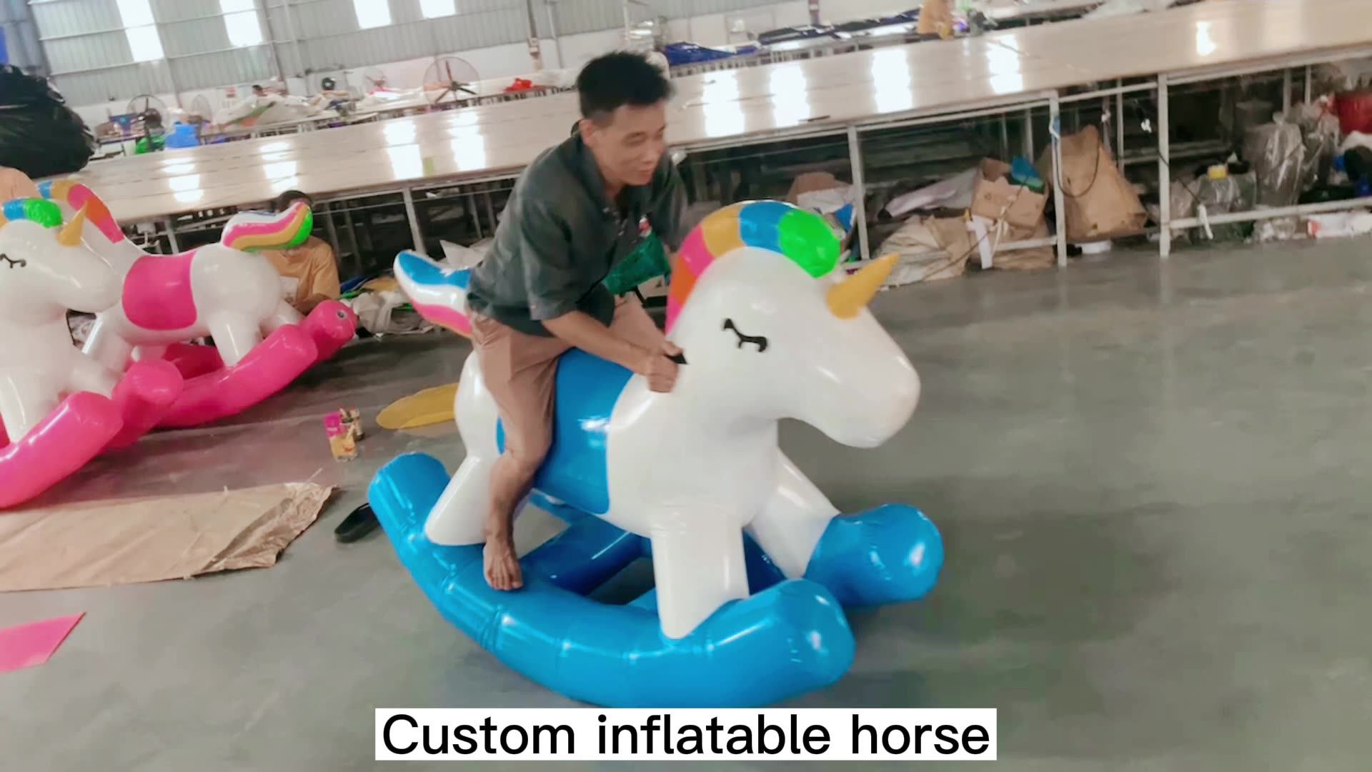 Outdoor Funny Kids Inflatable Pony Rid On Horse Jumping Horsing Game ...