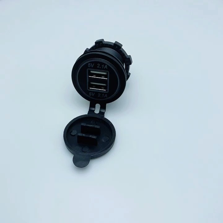 12v 24v Fast Charging Double Port 4.2a 2.1a Usb Charger Socket For Car ...
