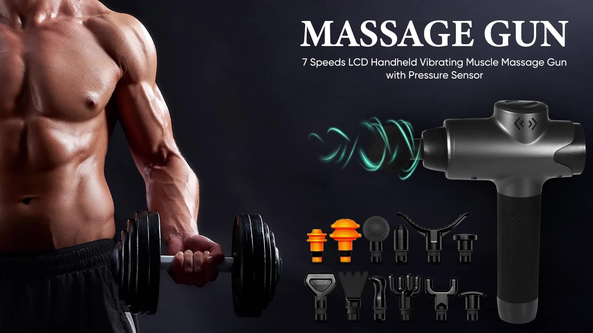 Heated Muscle Mini Gun Massage Deep Tissue Percussion Message Gun ...