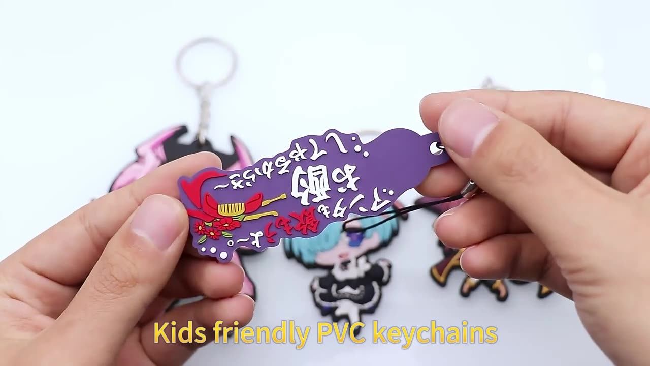 Custom Kids Children Drawing Logo Charm Handbag Silicone Made Keychain ...
