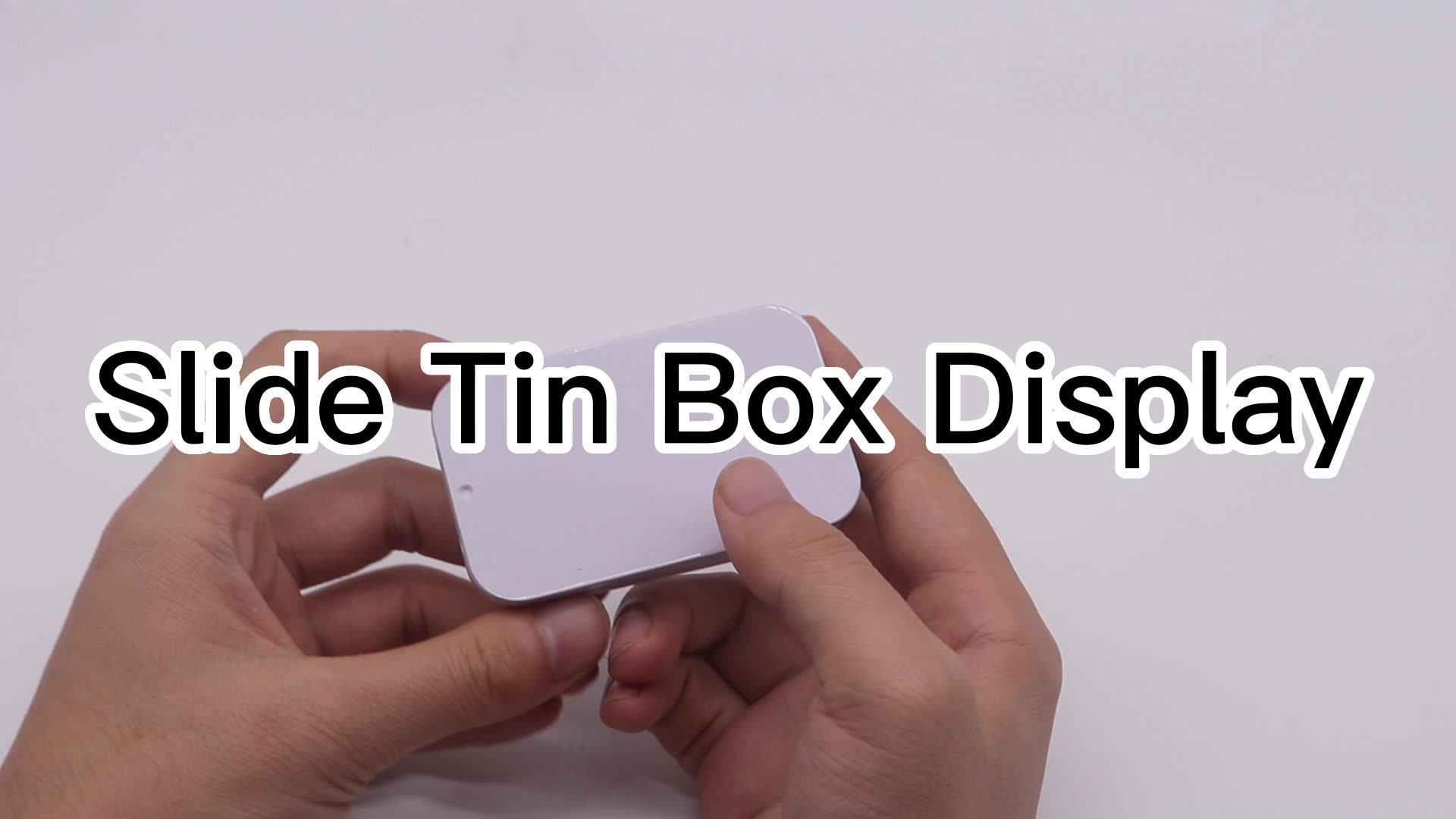 Black Slide Top Rectangular Metal Tin Containers Candy Mini Mint Case ...