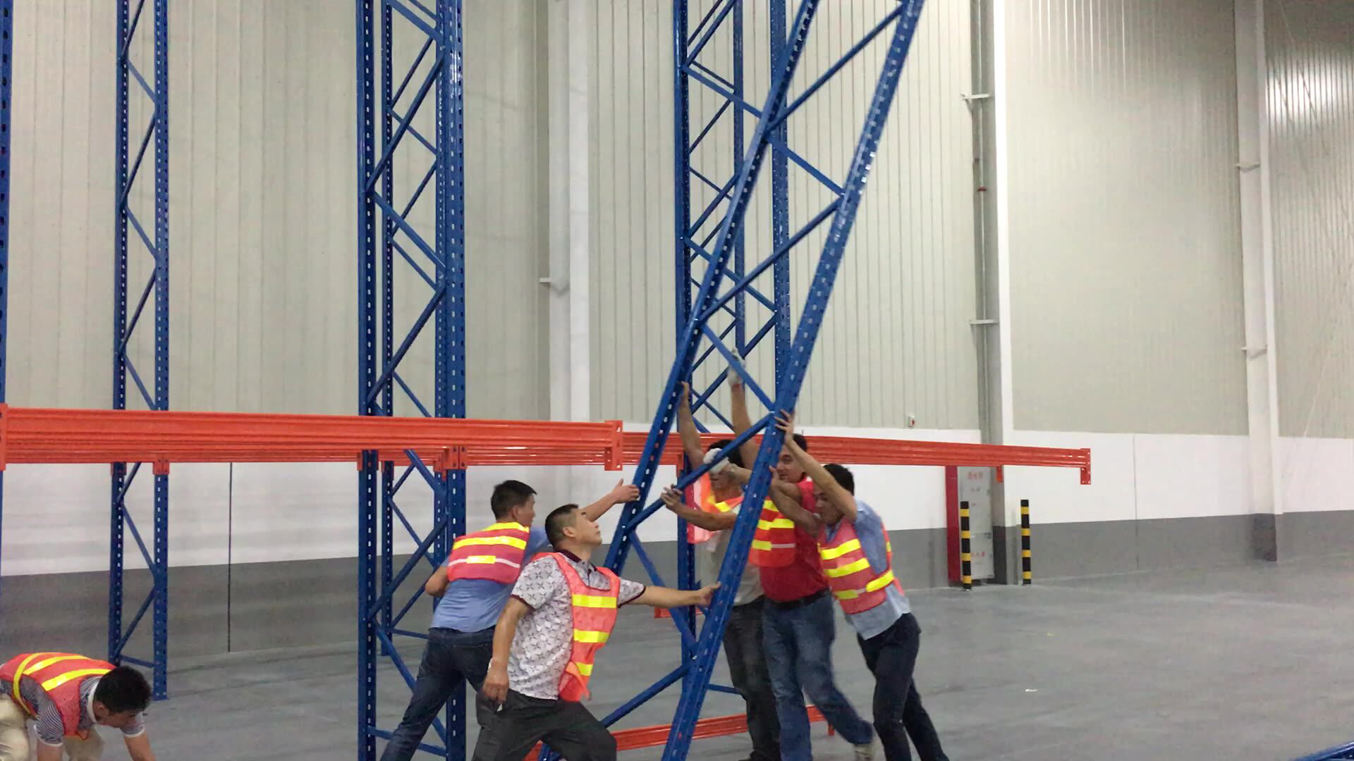 Metal warehouse rack industrial racking 500kg rack system 4 layer long ...