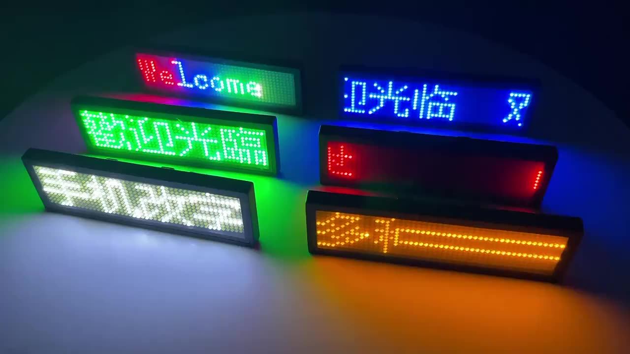 App Edit Messages Display Led Name Badge,Rechargeable Battery Mini Led ...