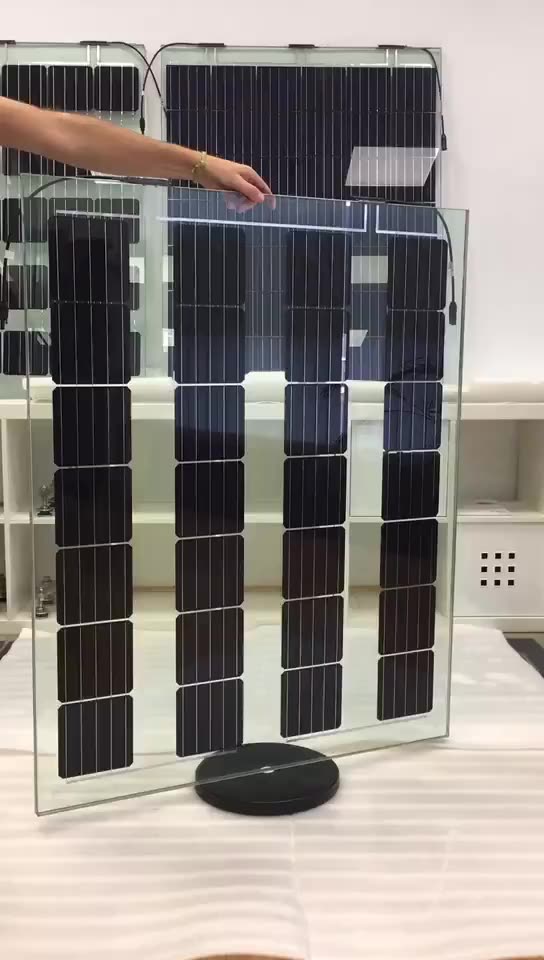Solar Colorful Bipv Green Building Material Easy Clean Double Glass Bifacial Colored Bipv ...
