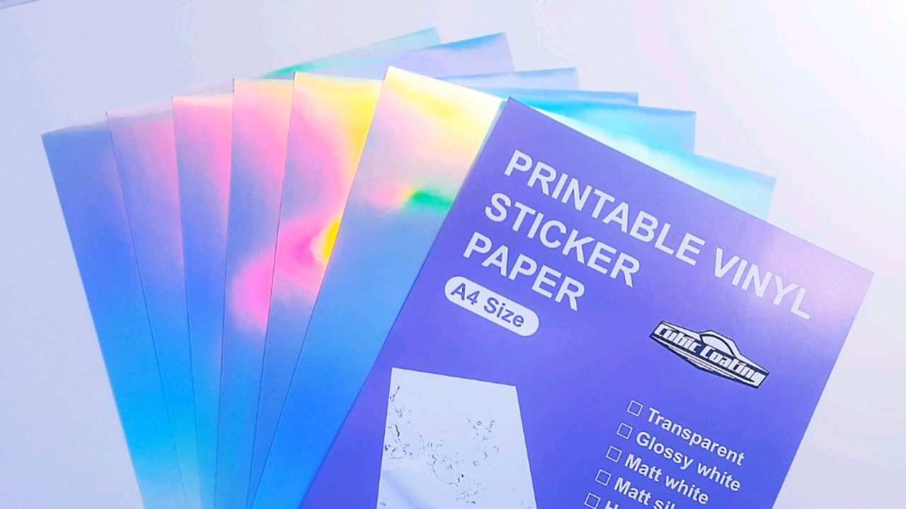 Printable Holographic Waterproof Sticker Paper Self Adhesive Rainbow ...