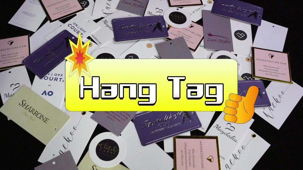 Custom Luxury Hanging Label With Free Slings Special Swing Paper ...