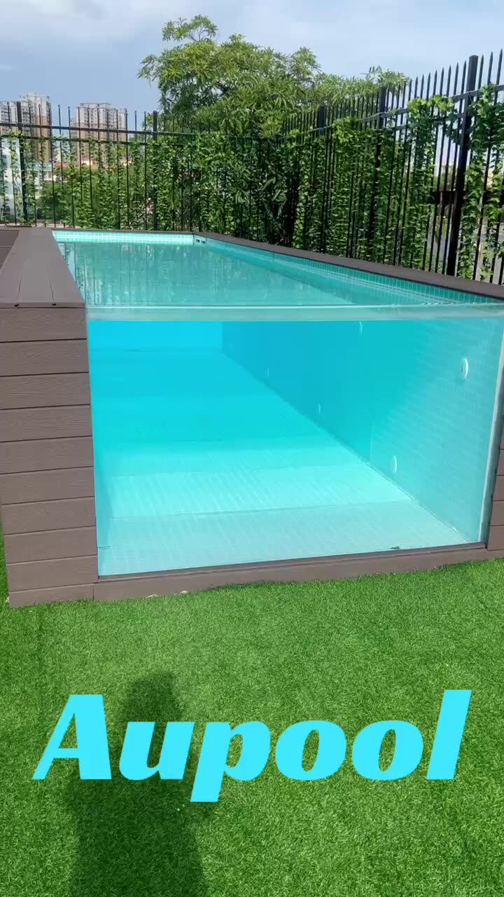 Aupool Modular Outdoor Endless Large Transparent Acrylic Glass Prefab ...