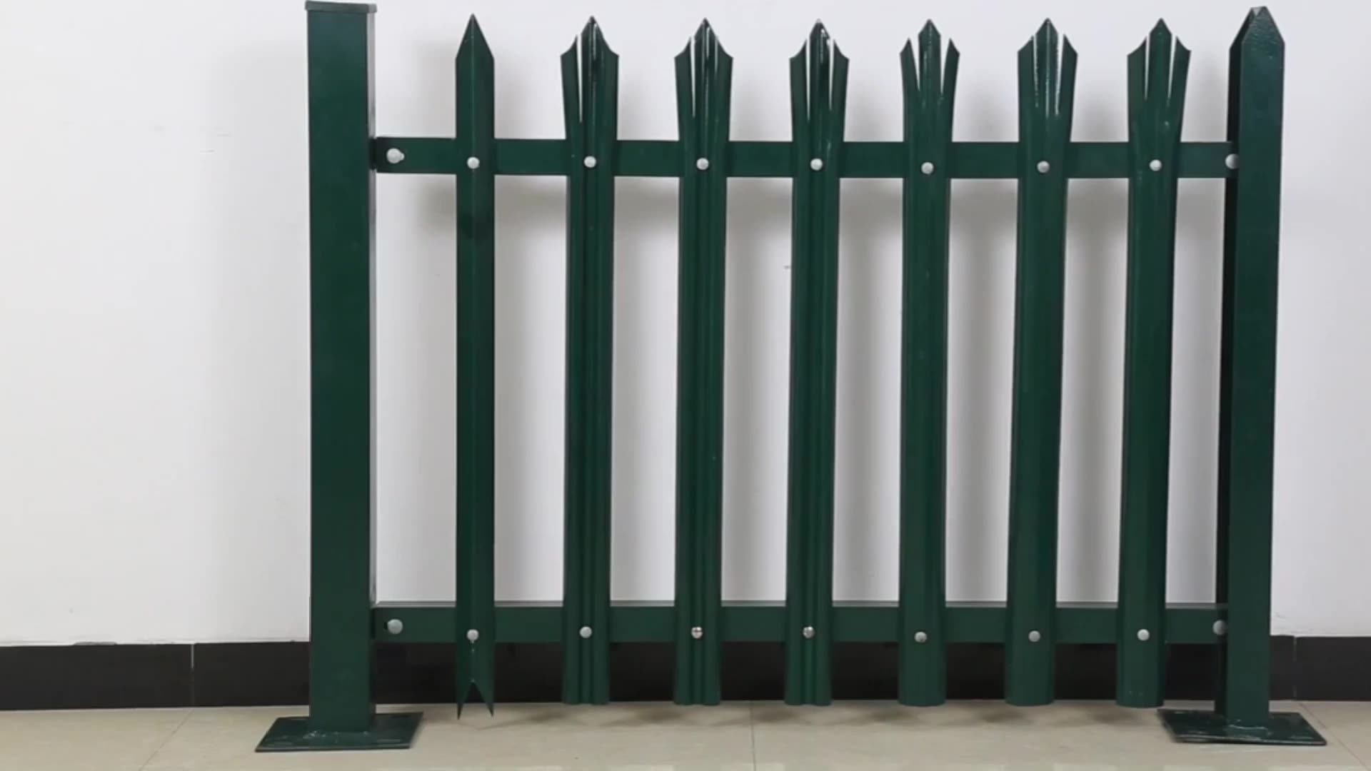 Europe Palisade W Type Palisade Fencing Dipped Galvanized Steel Fence ...