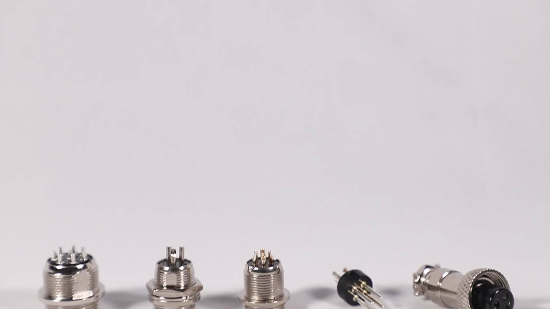 Air Plug 4pin 12mm Round Core Aviation Plug Gx12-4 Luer 12 Pin Aviation ...