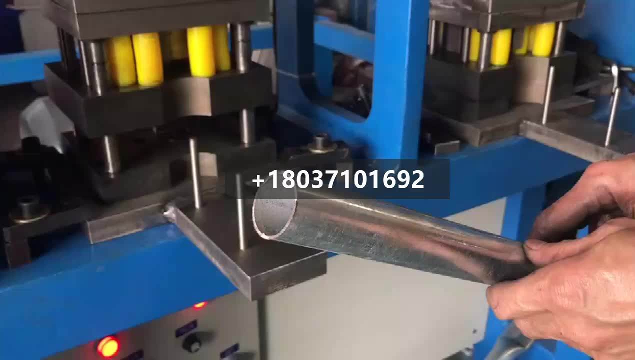 Hydraulic Pipe Tube Hole Punching And Flatten Machine For Greenhouse ...