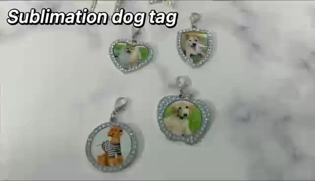 Subbank Sublimation Blank Dog Tags Custom Printing Metal Pet Cat Dog Id ...