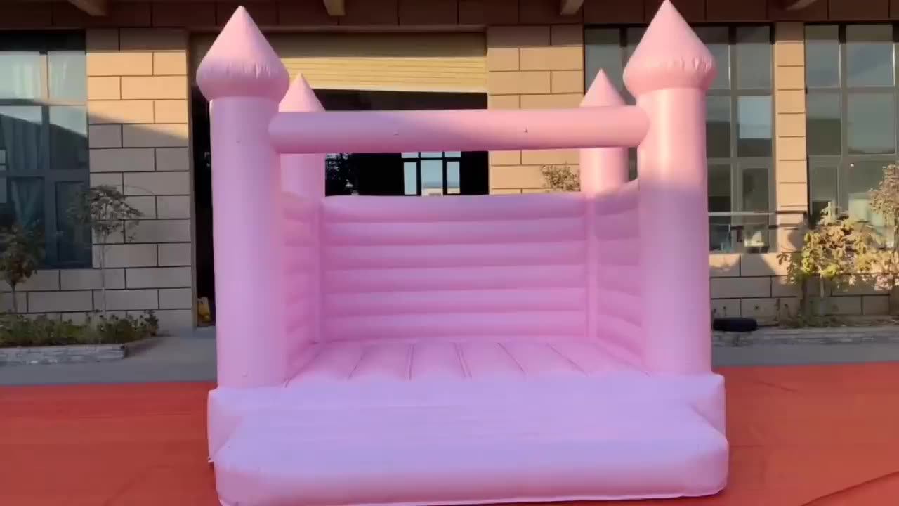 12x12ft Pastel Pink Bounce House Inflatable Pink Pvc Bouncy Castle ...