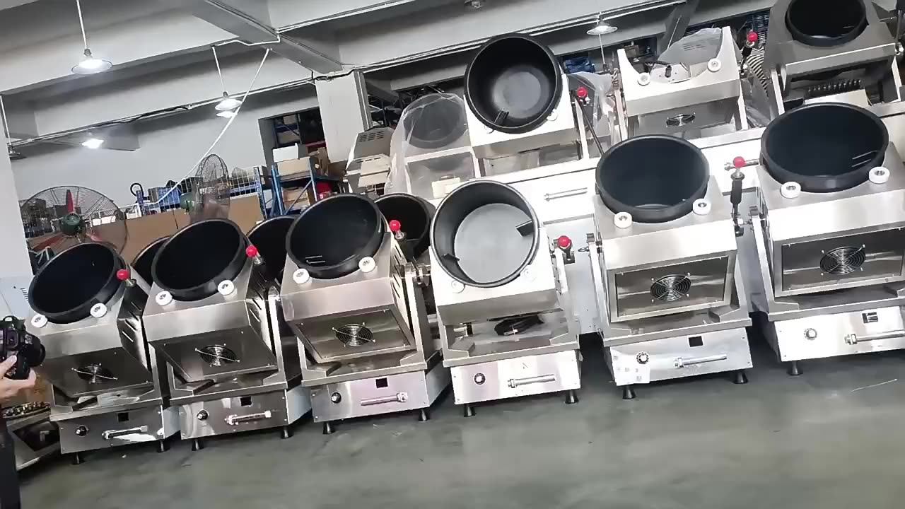 Stainless Steel Multifunction Custom Stirfry Automatic Rotating Wok ...