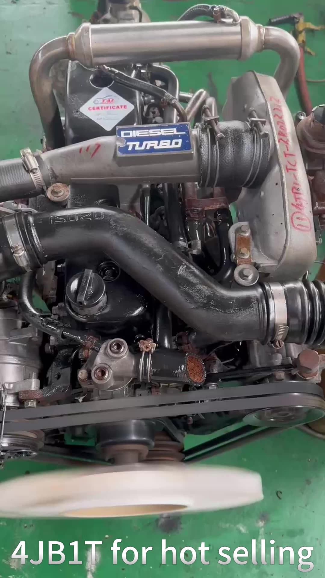 Japanese Used Diesel Engine 4jb1 4jb1t Engine With Turbo And Gearbox ...