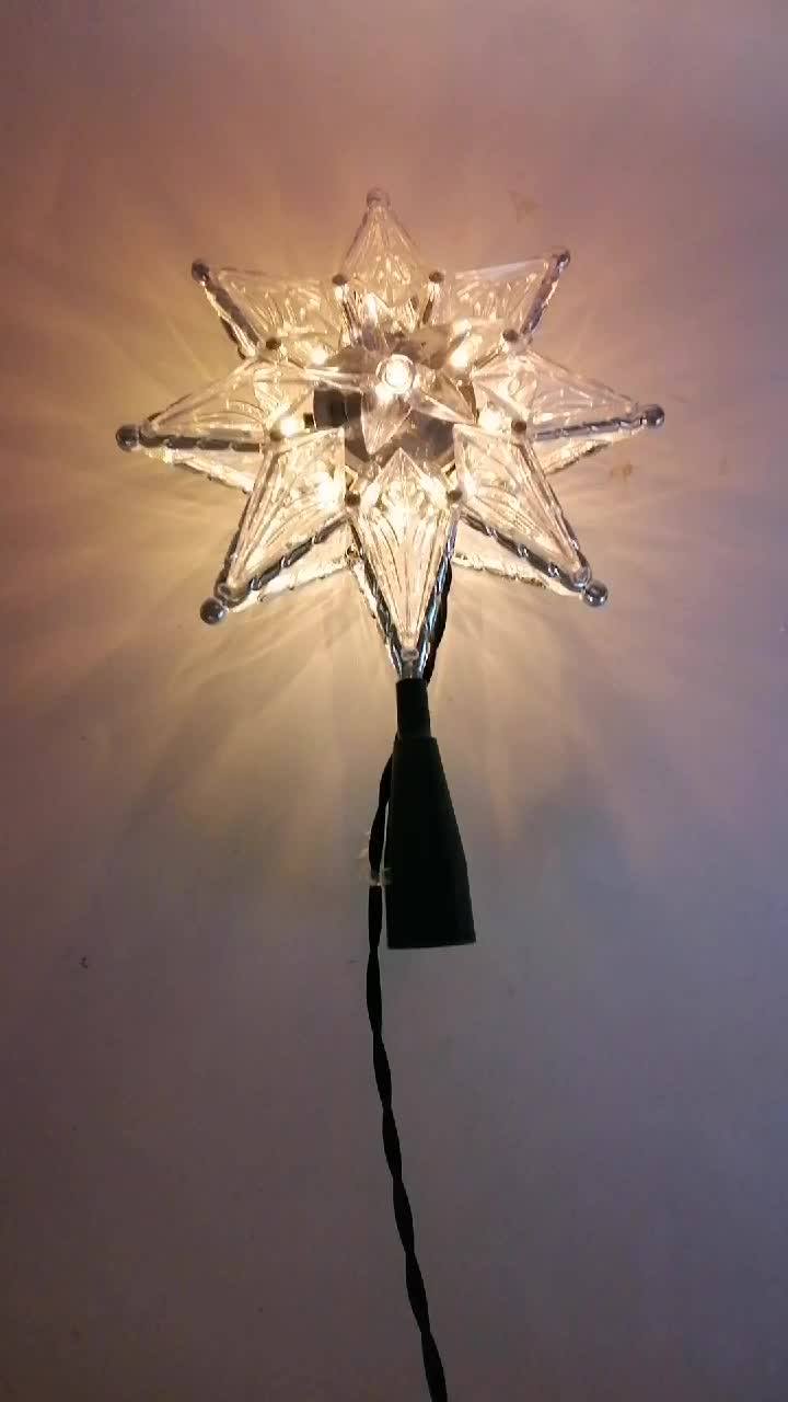 New Style Ul Approved 8" Silver Mosaic 8-point Star Christmas Tree ...