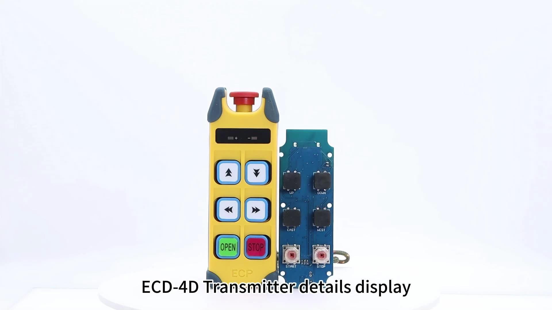 Brand New Ecd-4d 4 Channel Forklift Industrial Radio Remote Control ...